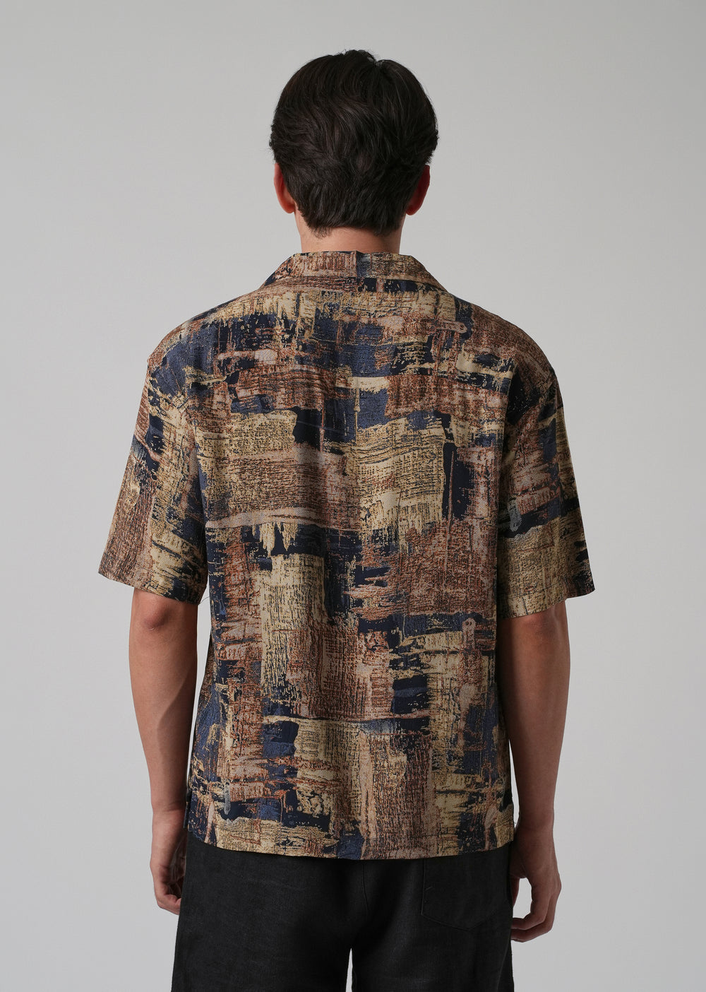 Artistic Pattern Oversized Feather Shirt