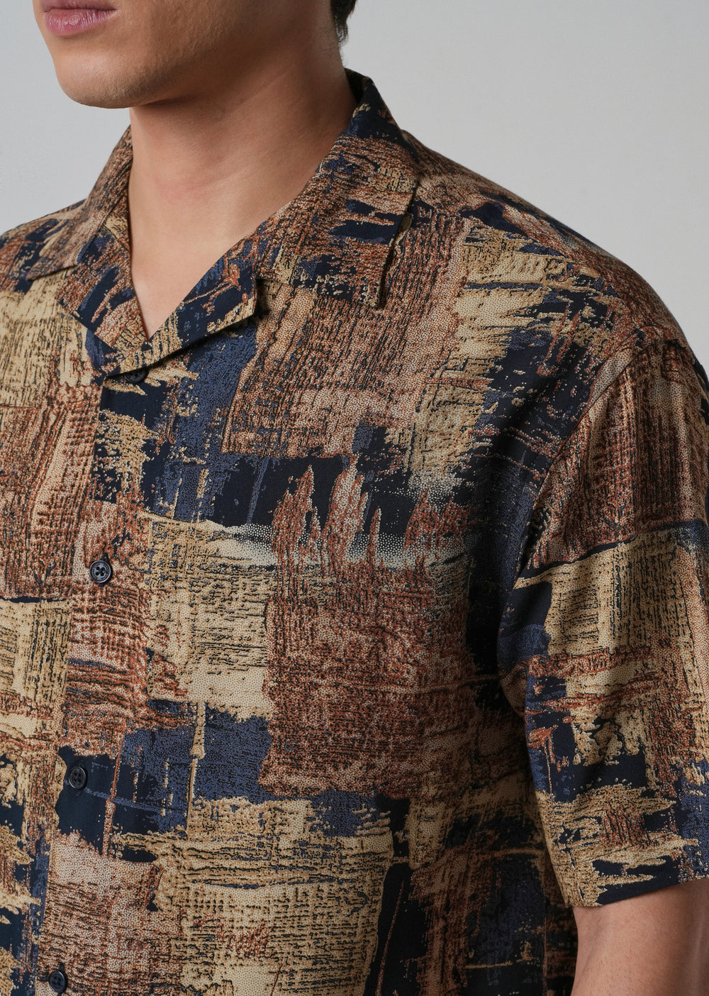 Artistic Pattern Oversized Feather Shirt