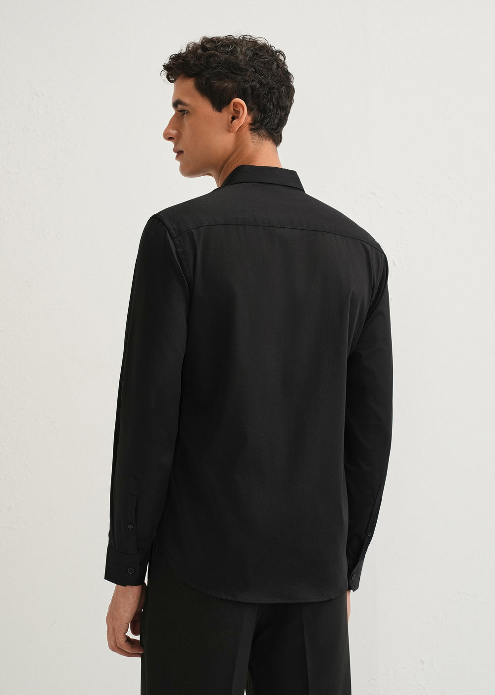 Black Metallic Stripe Designer Shirt