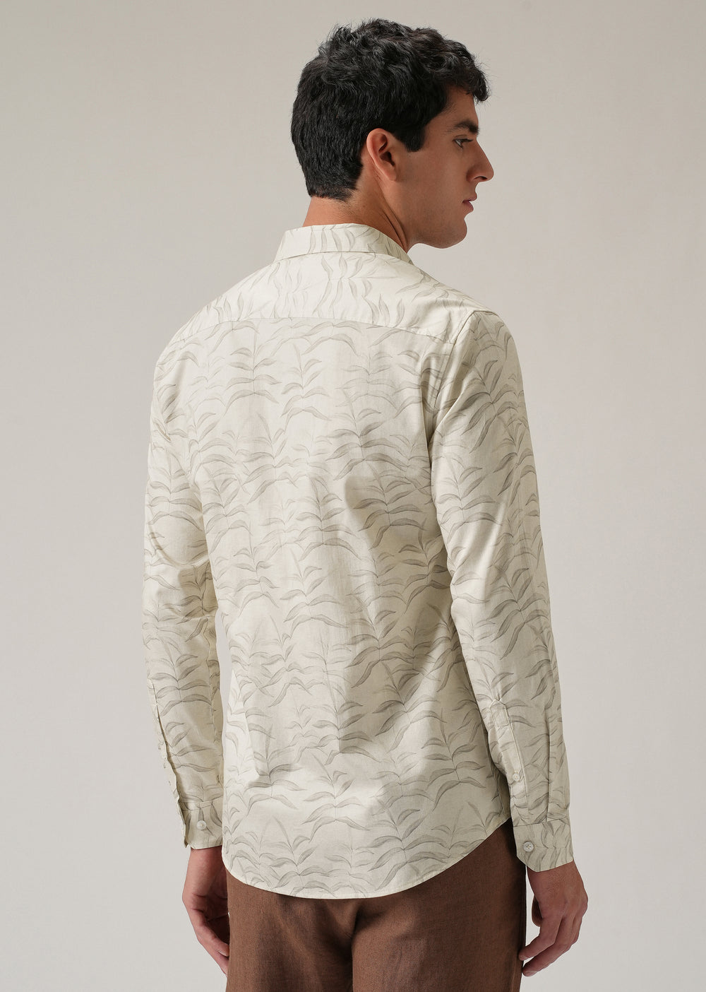 Off-White Leaf Print Shirt